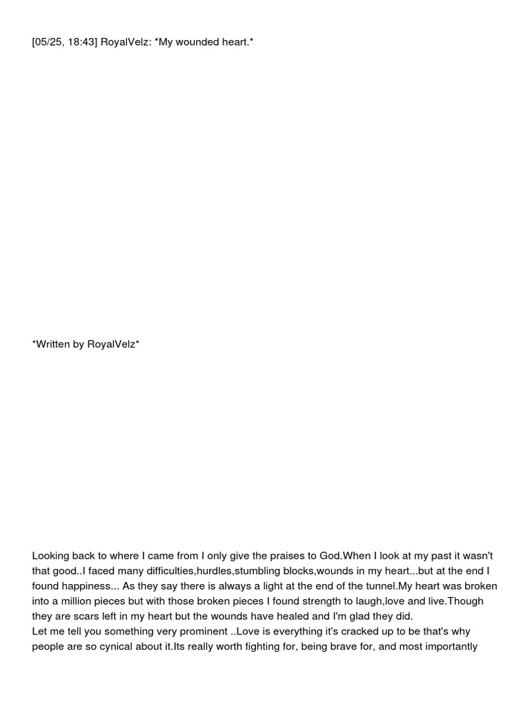 My Wounded Heart | PDF