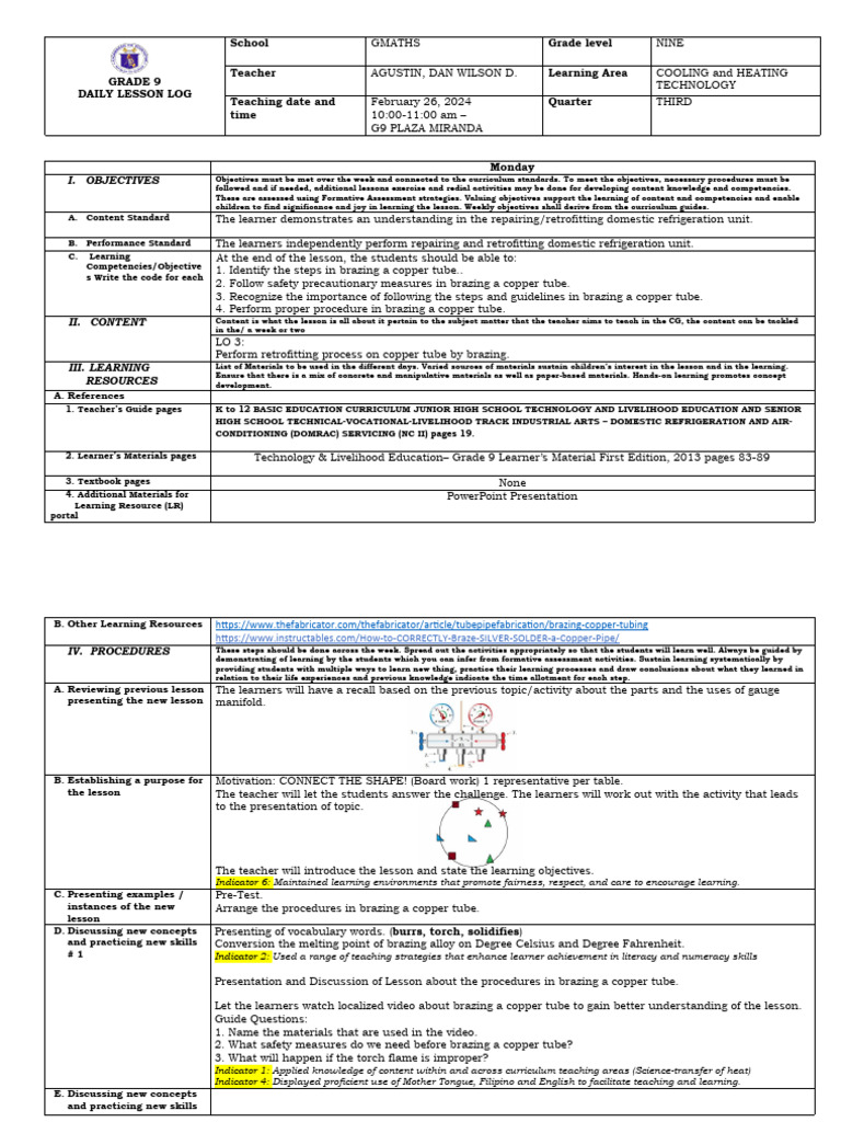 Agustin Wilson Cot3 | PDF | Learning | Curriculum