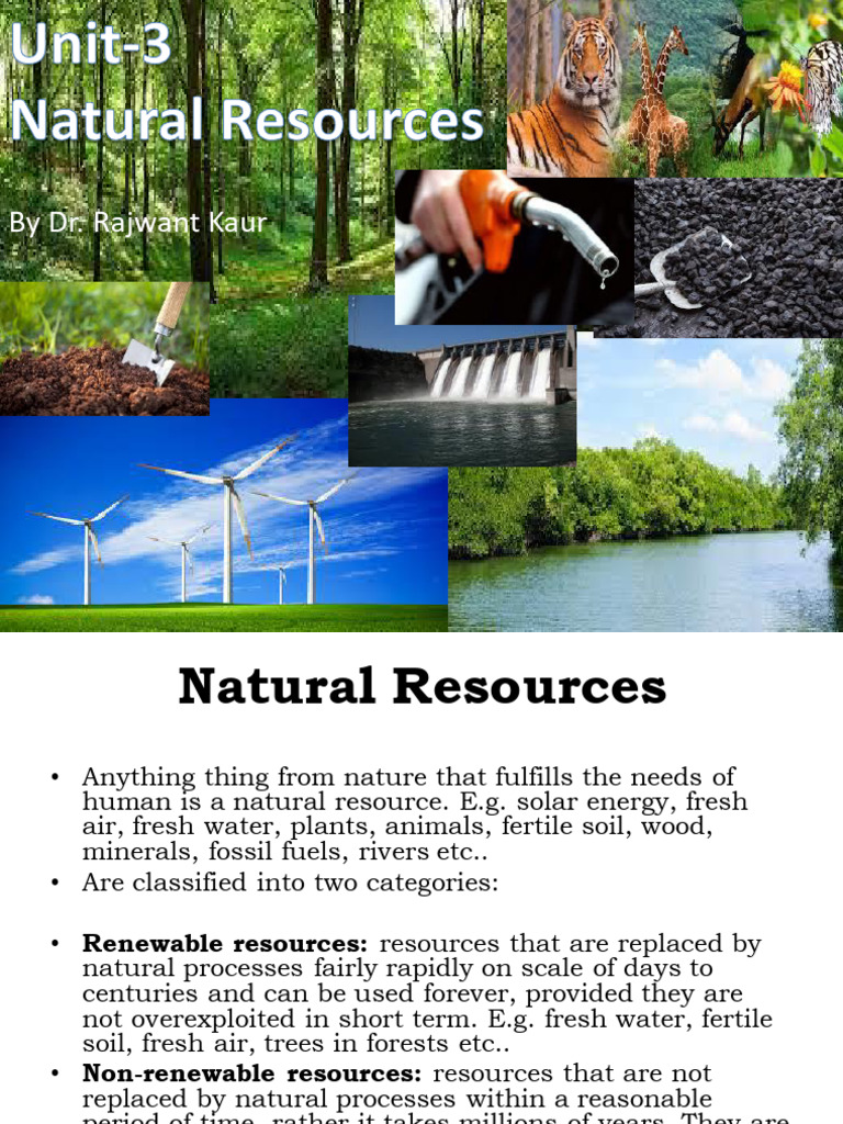 Unit 3 - Natural Resources | PDF | Groundwater | Soil