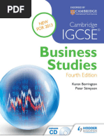 Cambridge IGCSE Business Studies Coursebook | PDF