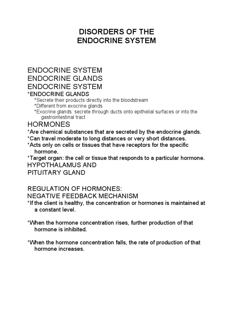 Endocrine System Bullets | PDF | Hyperthyroidism | Adrenal Gland