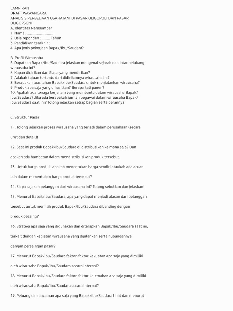 Hasil Wawancara Pak Irwan | PDF