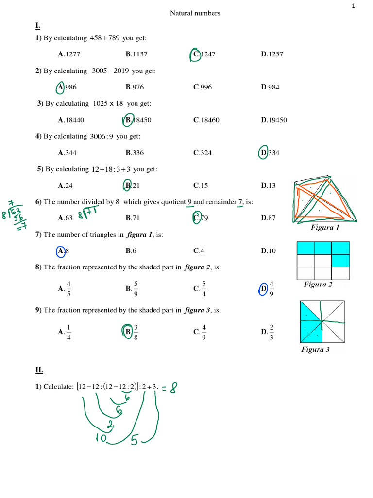 1007 Natural Numbers Revision | PDF | Numbers | Mathematical Concepts