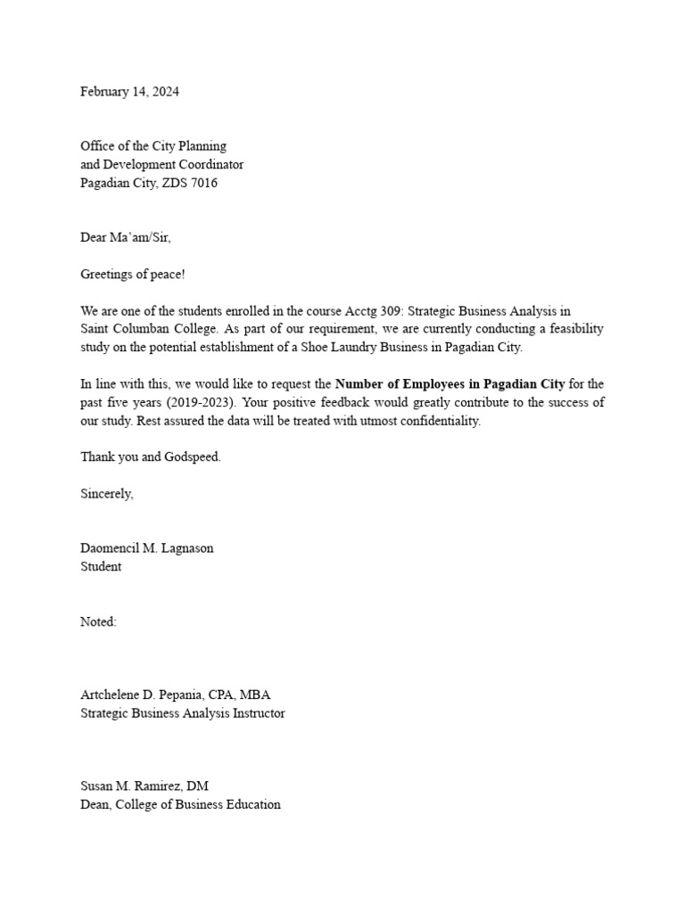 Communication Letter 2 | PDF