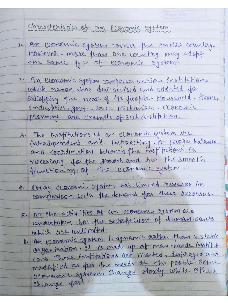 Types Economic System Characteristics | PDF