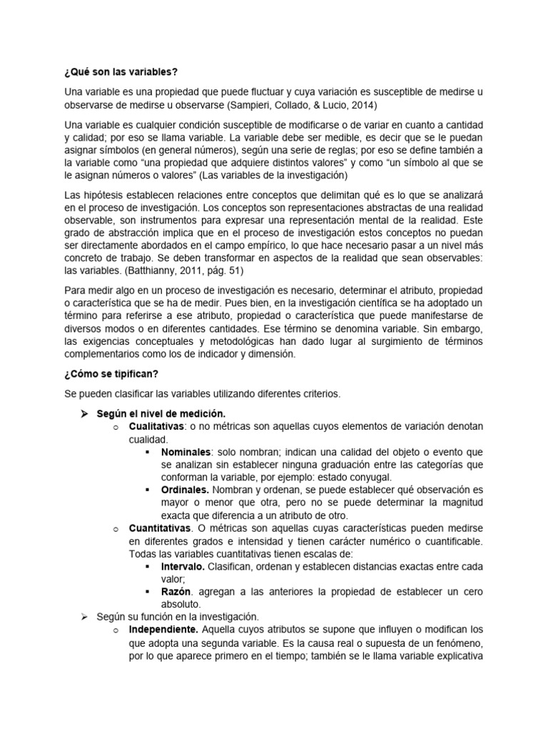 Conceptos Variable, Indicador, Índice | PDF | Nivel de medida | Science