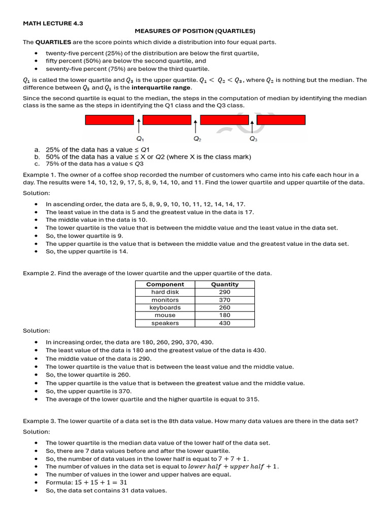 Math Lecture 4.3 | PDF