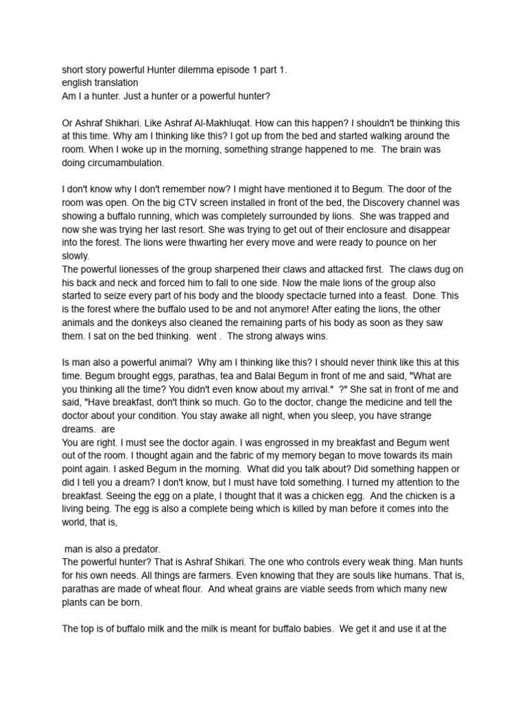 DOC-20240402-WA0025. Dilemma of Powerful Hunter Short Story Episode 1 ...
