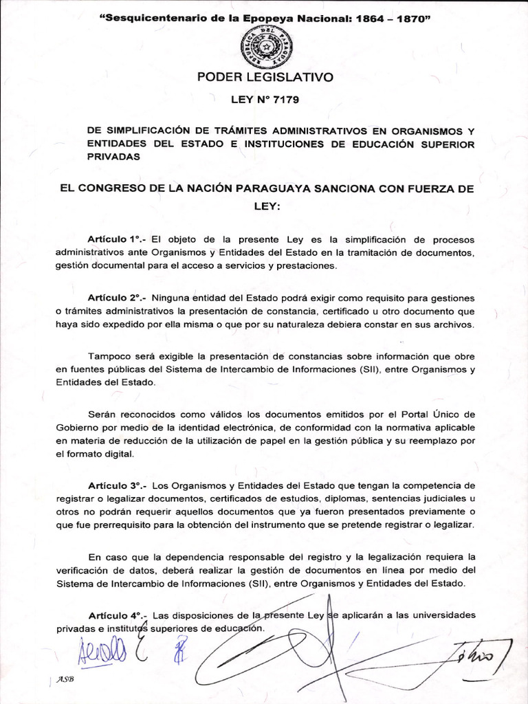 Ley de La Nacion N°7179-2023 | PDF