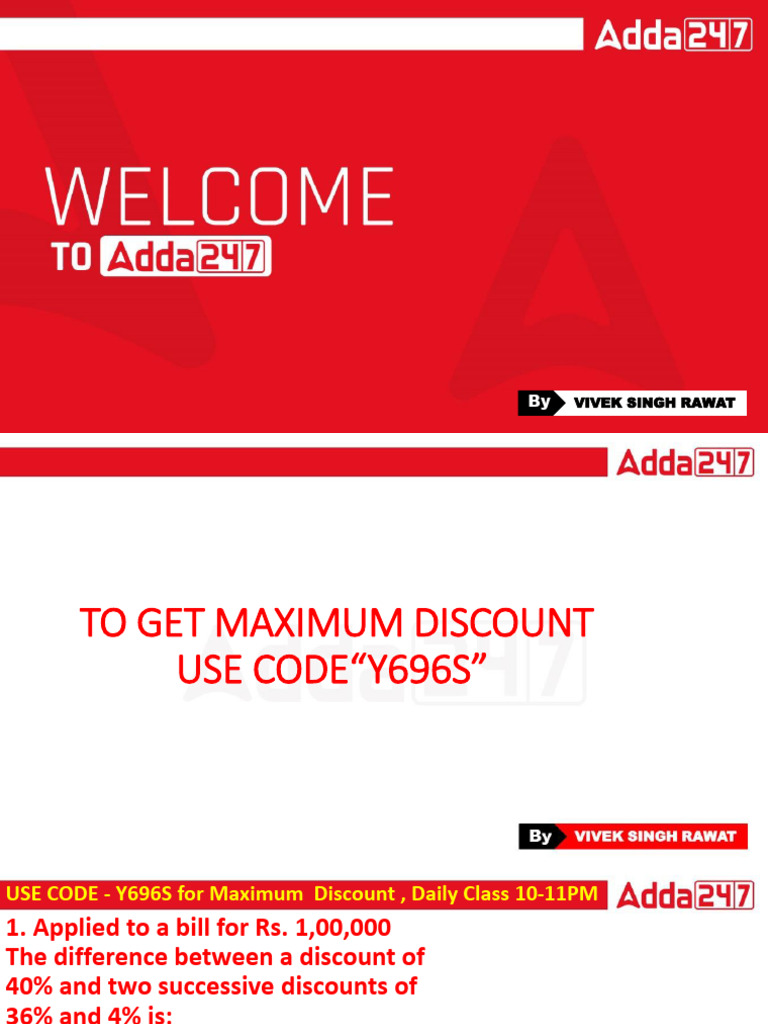 Discount Practise Sheet | PDF | Prices | Rupee