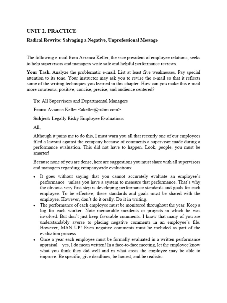 UNIT 2_WRITING PRACTICE | PDF | Performance Appraisal | Cognition