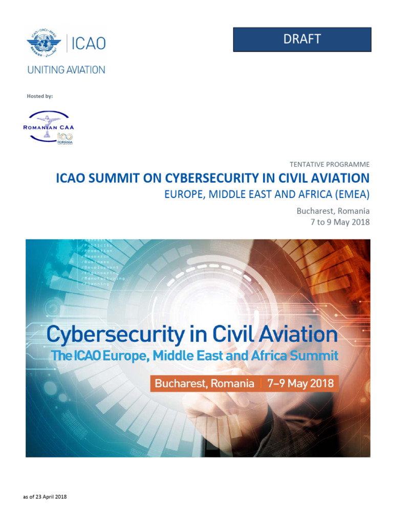 EMEA Cybersec Summit - Draft Programme - Draft.2018 - 04 - 10.2 | PDF | Computer Security | Security