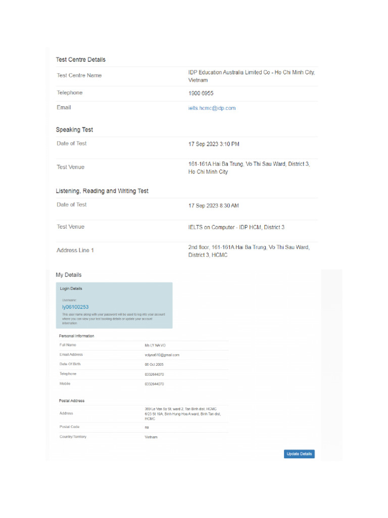 IELTS Form | PDF