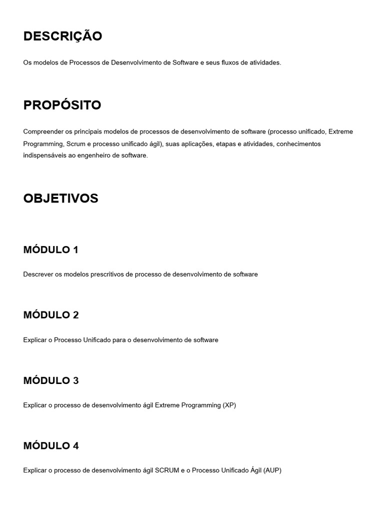 Modelo de Processos de Desenvolvimento de Software | PDF | Linguagem de ... Modelo de Processos de Desenvolvimento de Software | PDF | Linguagem de ...