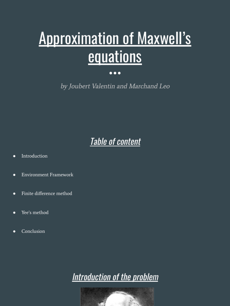 Approximation Of Maxwells Equations Oral Pdf