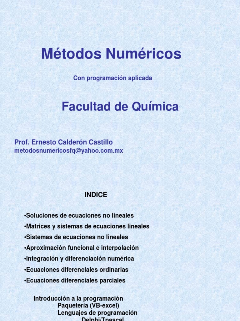 Metodo Numericos | PDF | Ecuaciones | Algoritmos