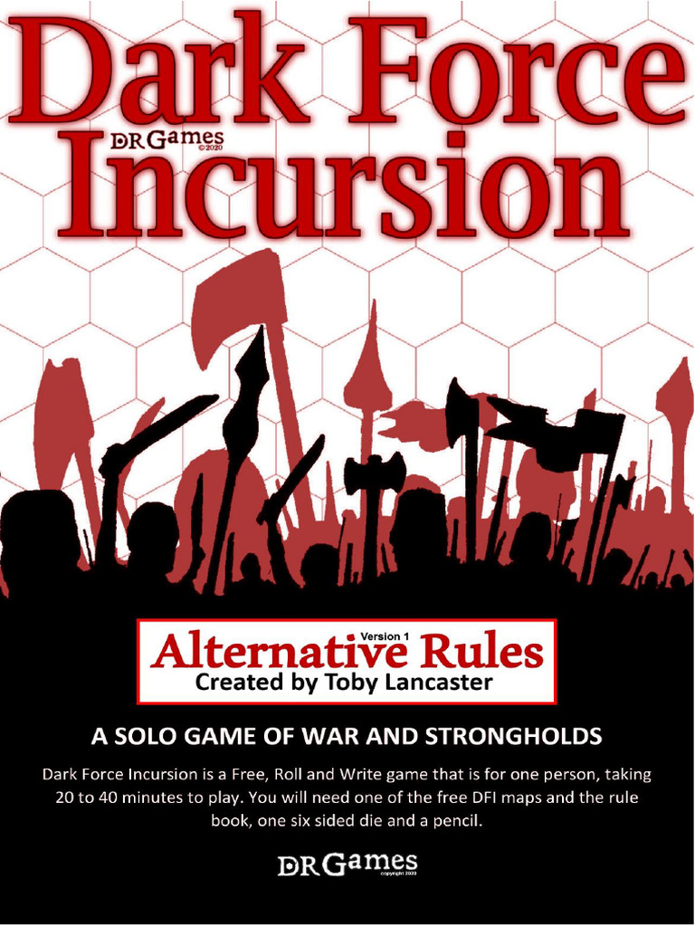 Dark Force Incursion Alt Rules | PDF
