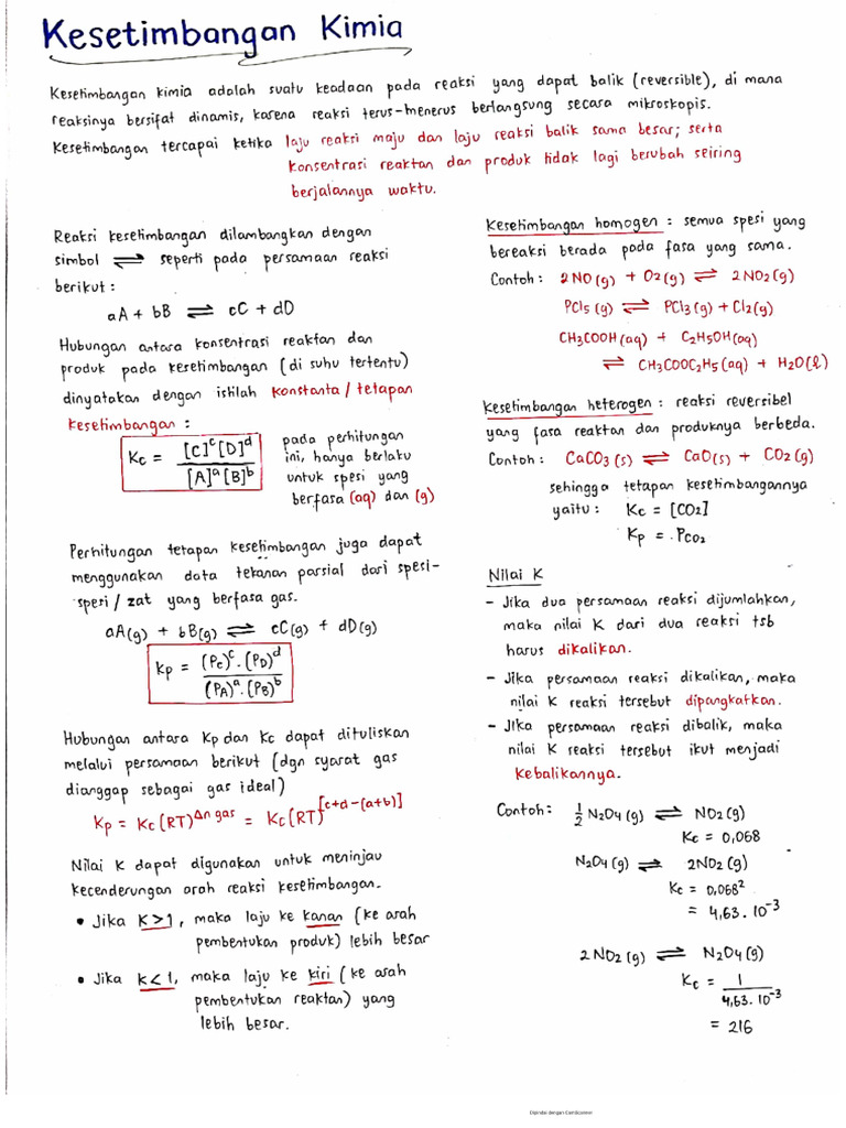Kesetimbangan Kimia | PDF