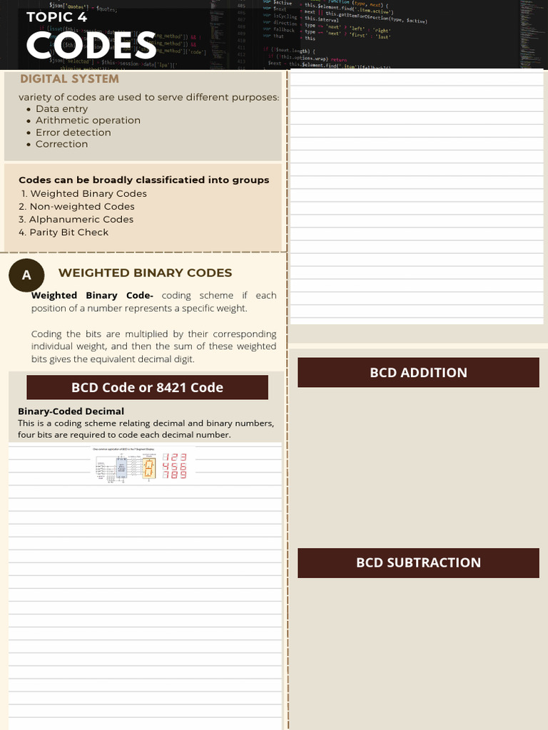 topic 4 | PDF | Binary Coded Decimal | Code