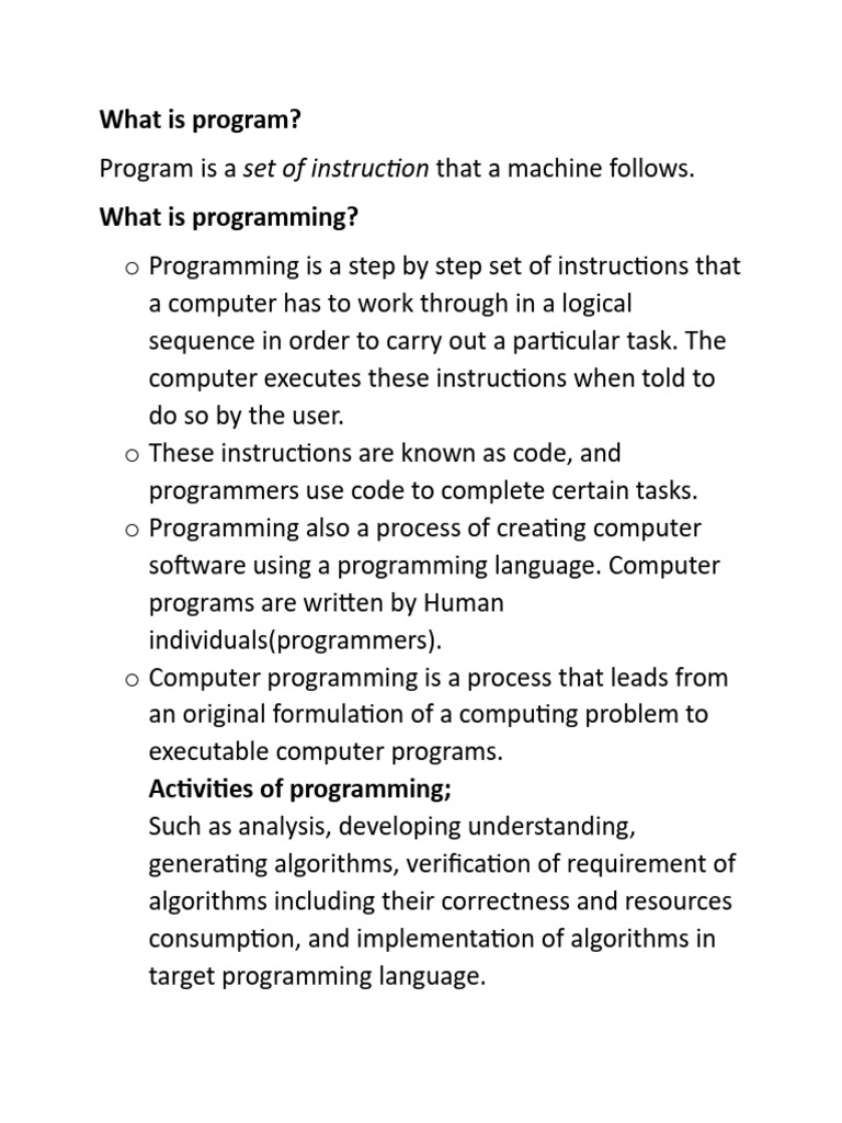 What Is Program | PDF
