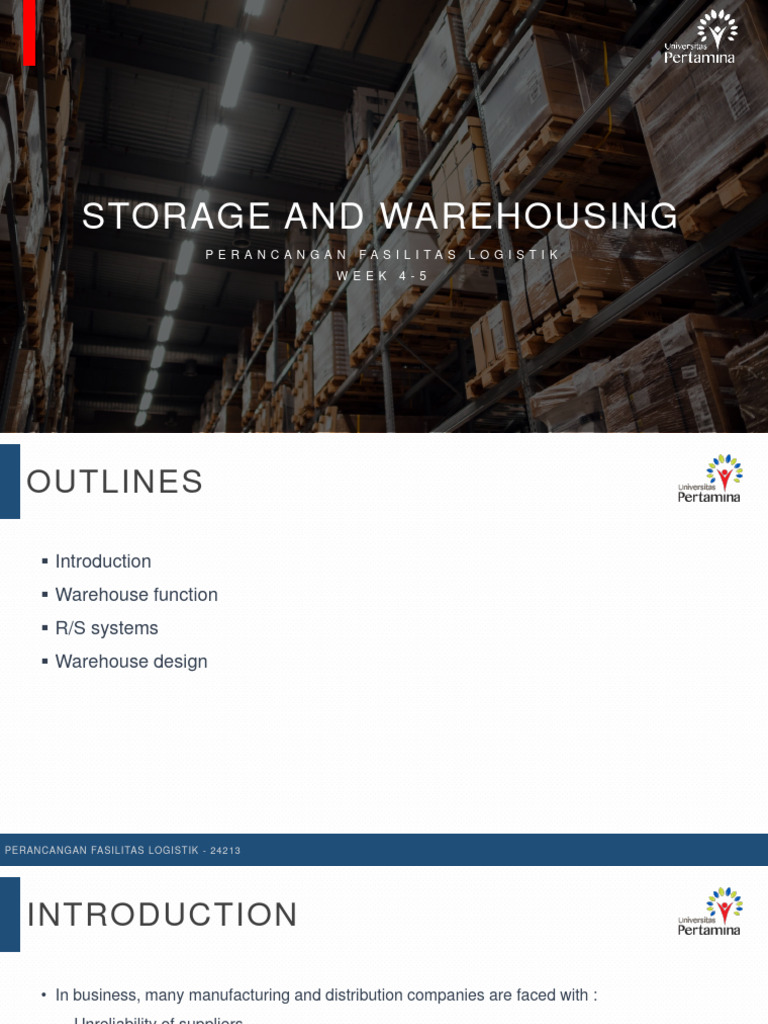 Week 4-5 Storage and Warehousing | PDF | Warehouse | Logistics