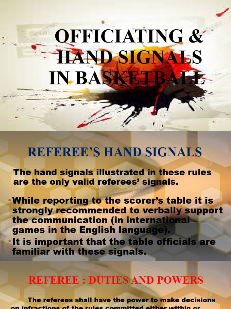 Basketball Hand Signals | PDF | Hand | Ball Games