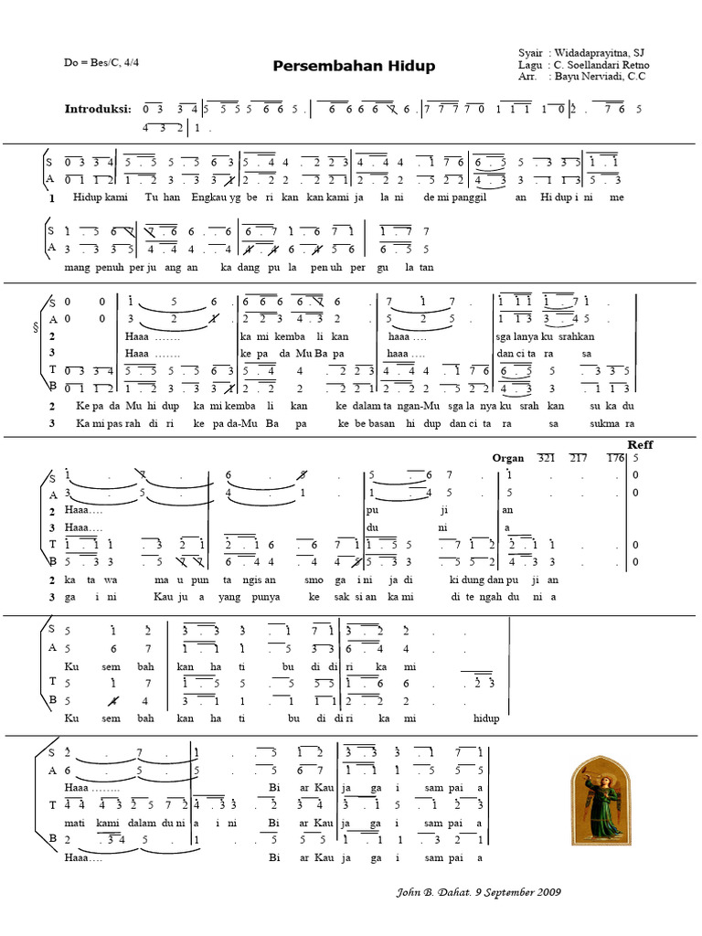 Teks dan Chord Persembahan Hidup | PDF
