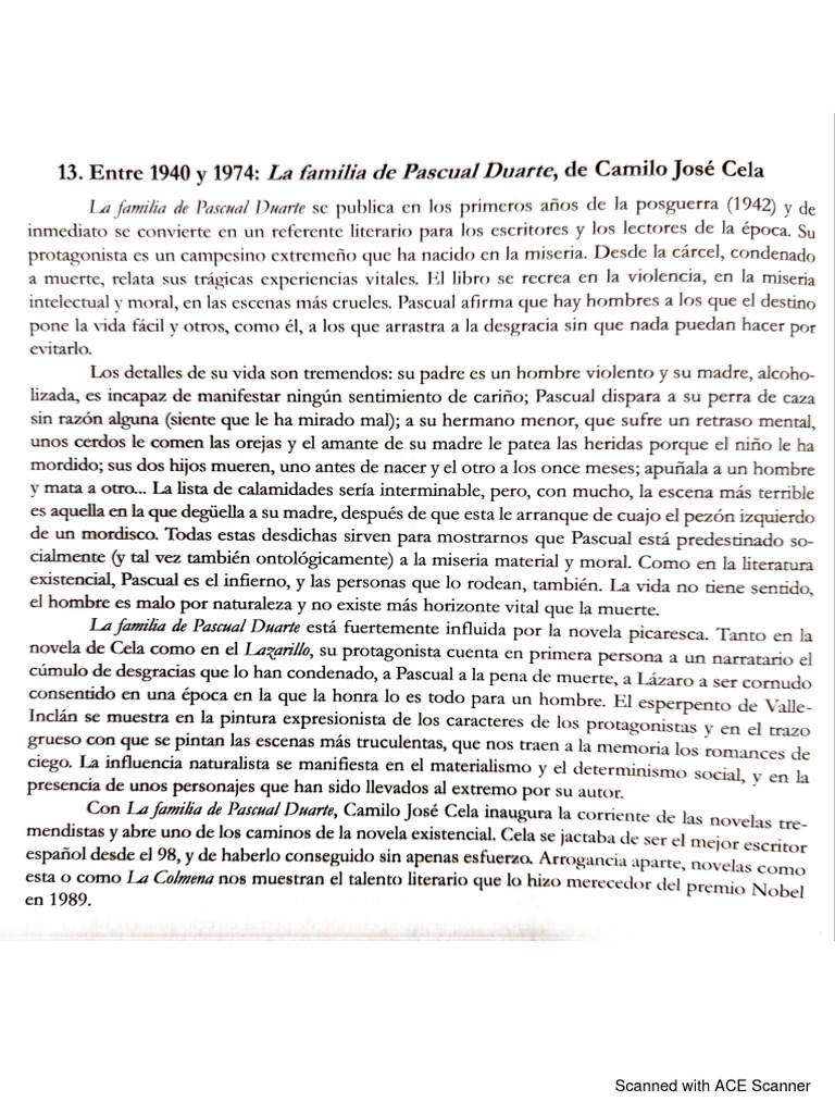 La familia de Pascual Duarte | PDF
