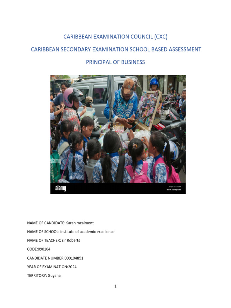 POB SBA Sarah Mcalmont | PDF | Questionnaire