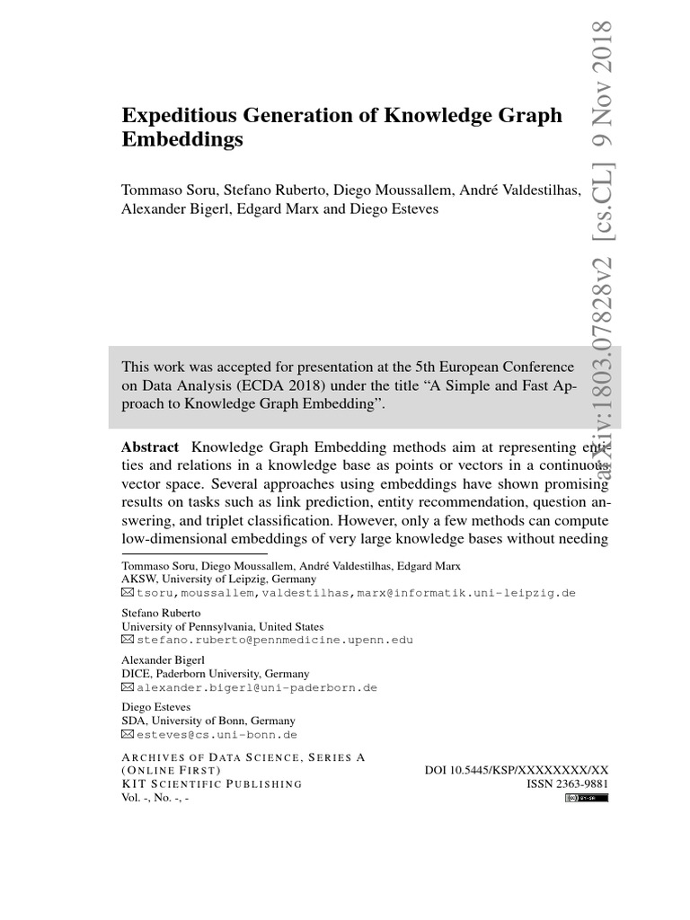 Fast Gen of Kge | Download Free PDF | Machine Learning | Artificial Neural Network