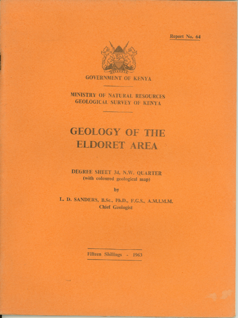 Eldoret Area Geological Survey | PDF | Earth Sciences | Natural Materials