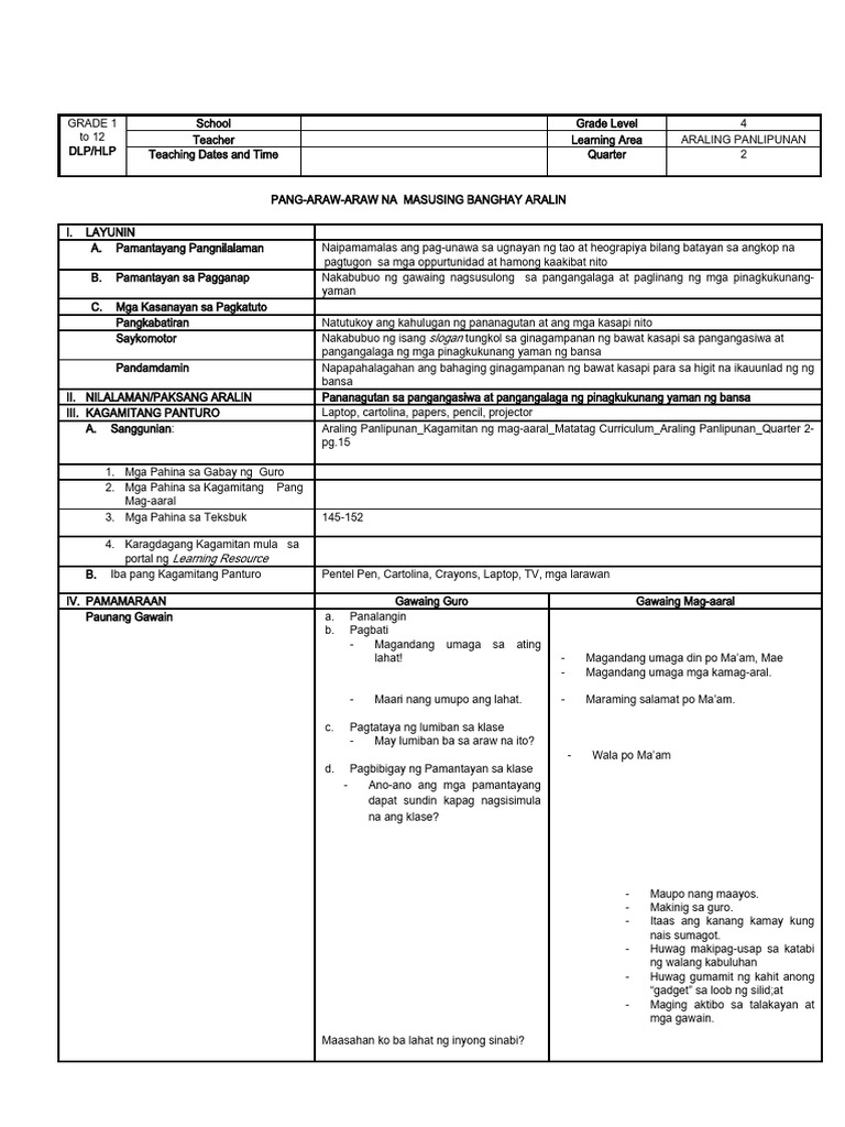 SSTS-22-Sample-Detailed-Lesson-Plan - Copy final | PDF