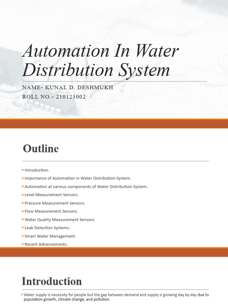 Automation in Water Distribution System | PDF | Pressure Measurement ...