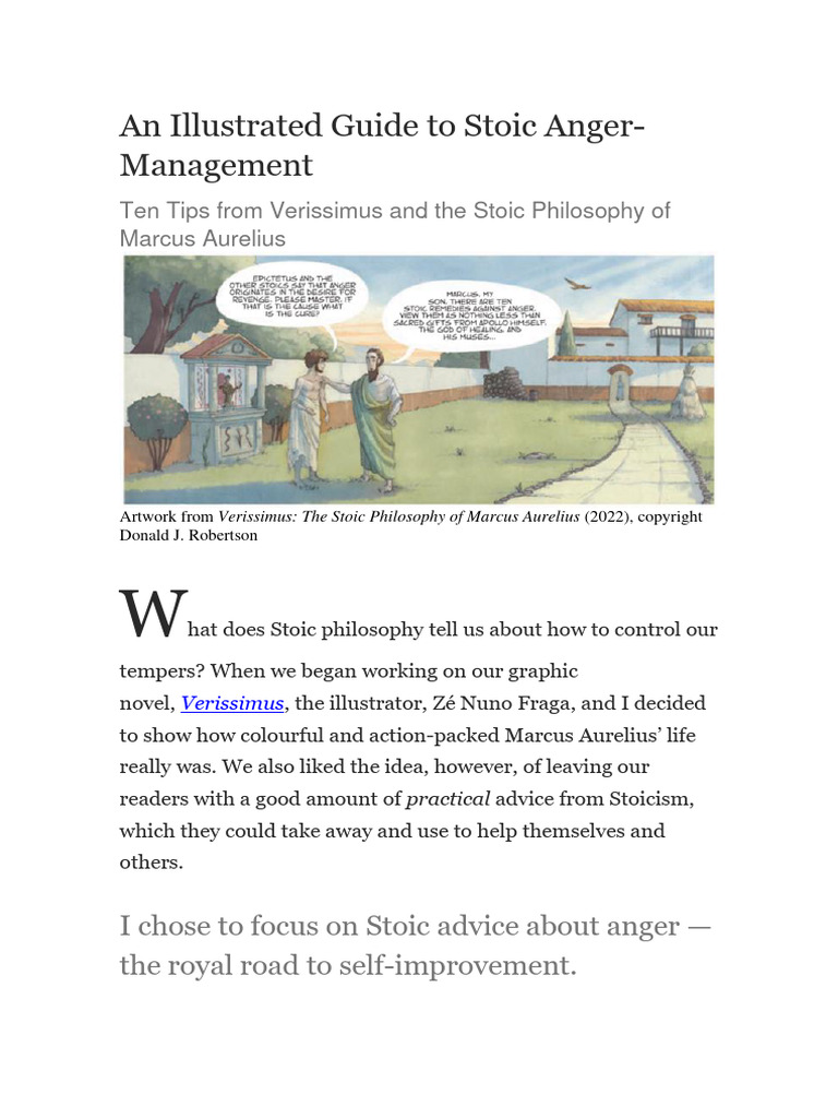 An Illustrated Guide To Stoic Anger | PDF | Stoicism | Anger