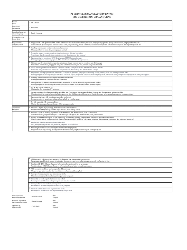 Job Desk | PDF | Employment | Human Resources