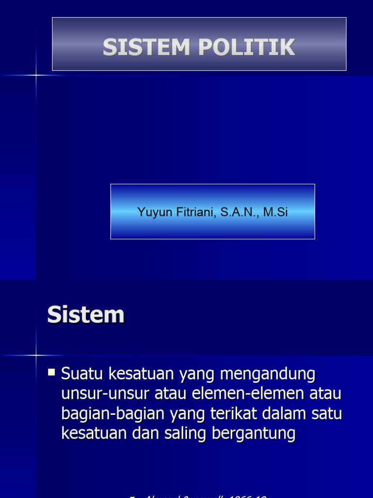 Sistem Politik Indonesia Pdf 