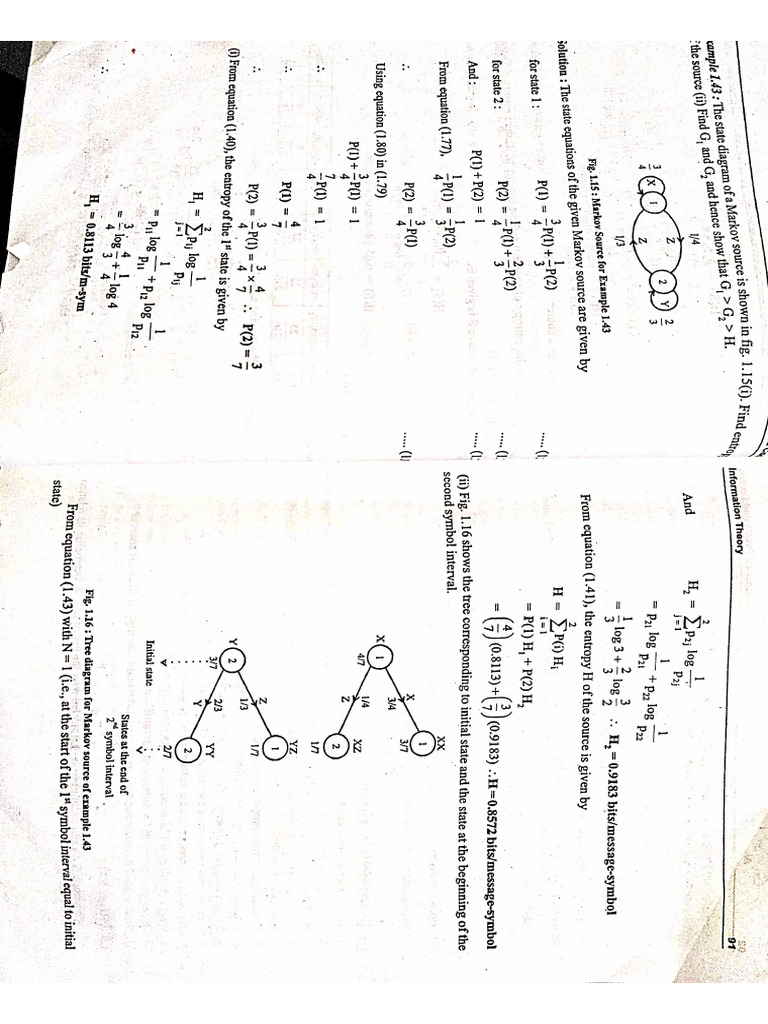 Shanon Encoding and Fano Encoding, Theorem, Problems On Entropy | PDF