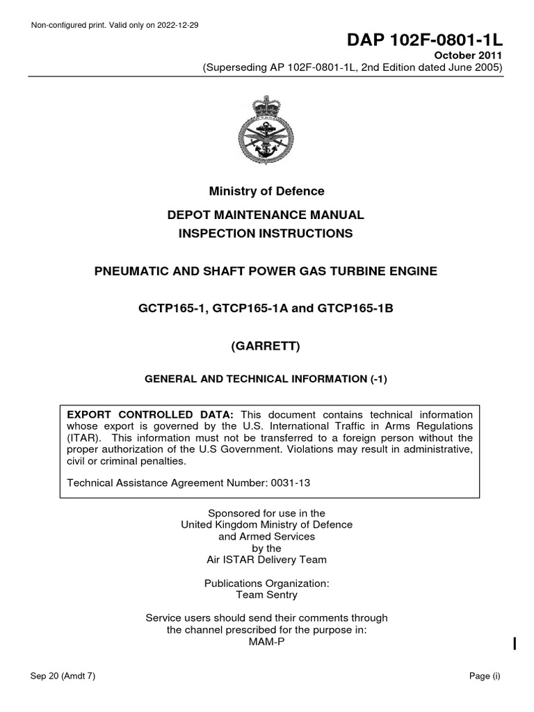 DAP 102F-0801-1L: Ministry of Defence Depot Maintenance Manual ...