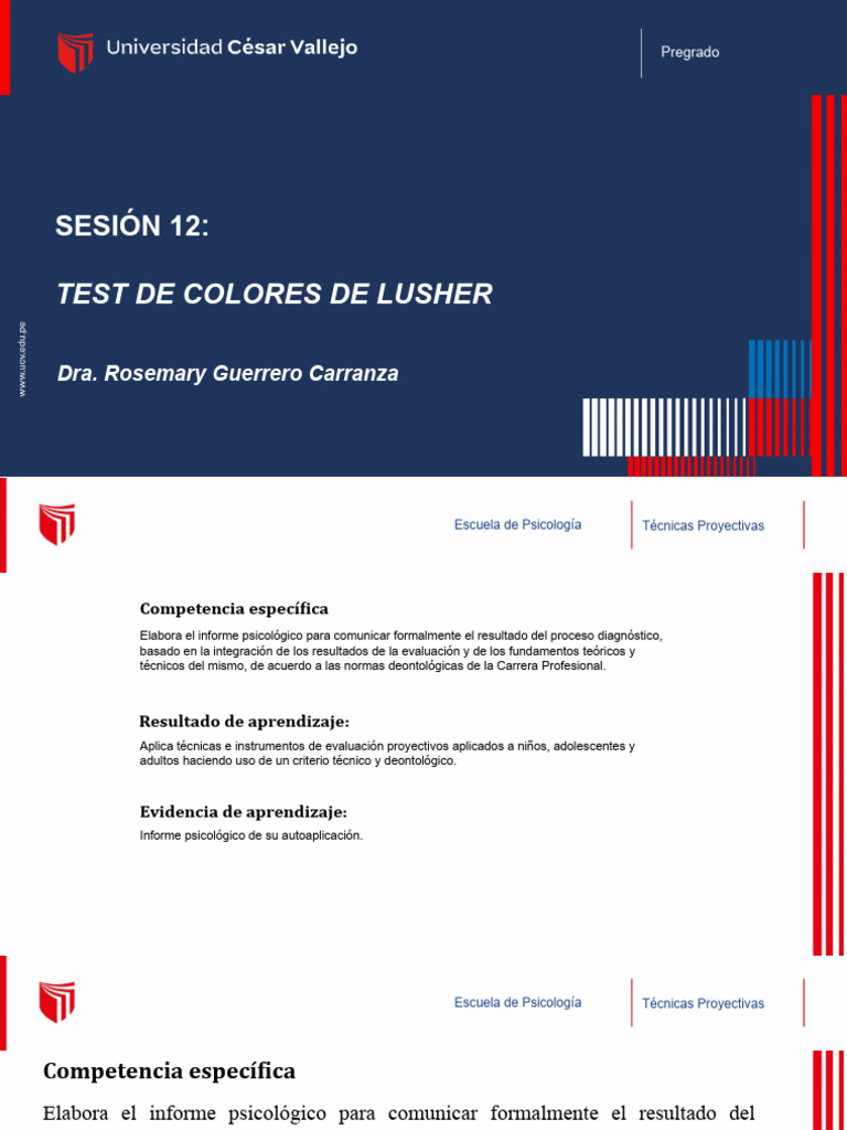 Sesión 12 - Test de Colores de Lusher | PDF | Sicología | Color