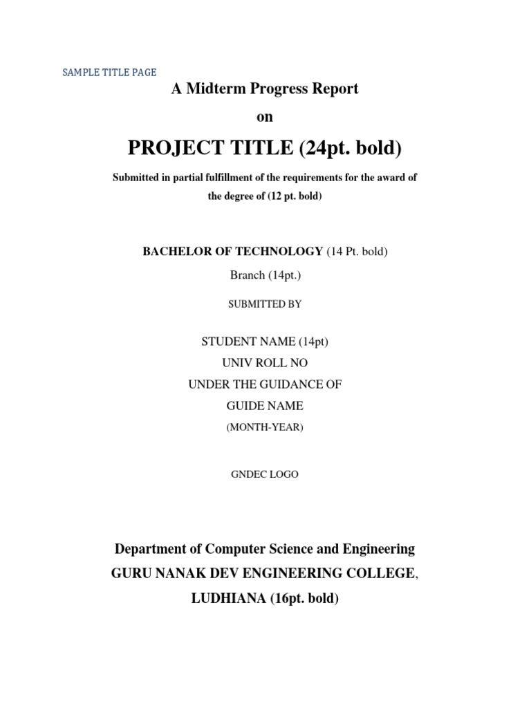 Mid Term File Format For Final Year Minor Project (03-10-23) | PDF | Use Case | Computing