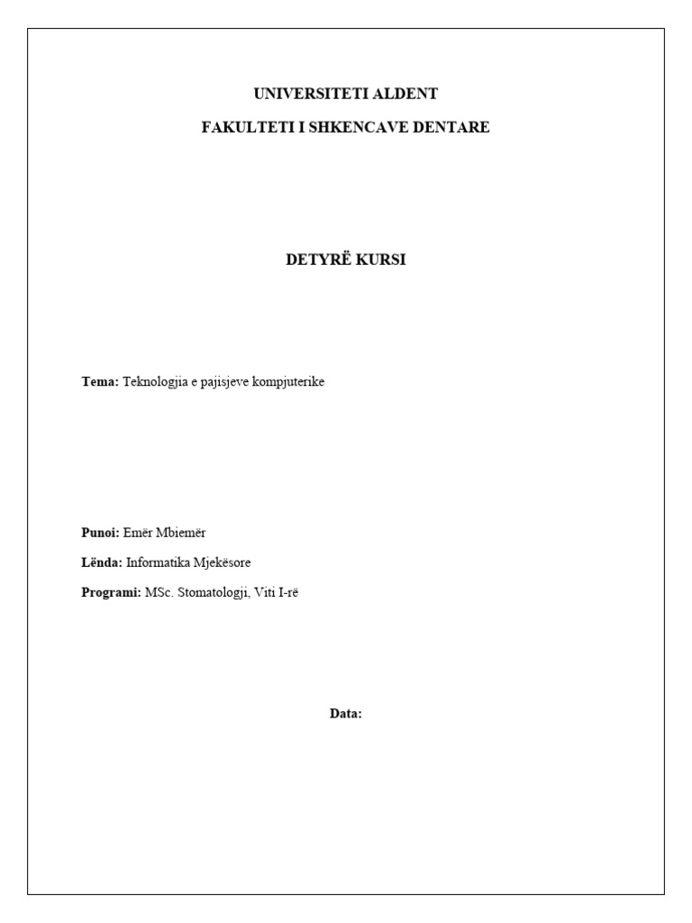 shembull detyre | PDF