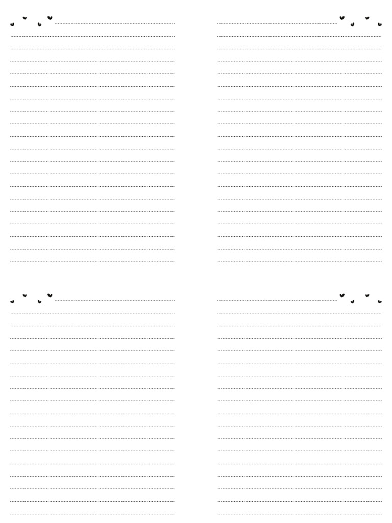 A4 Final .A5 - Planner Corazones - Rayado Byn | PDF