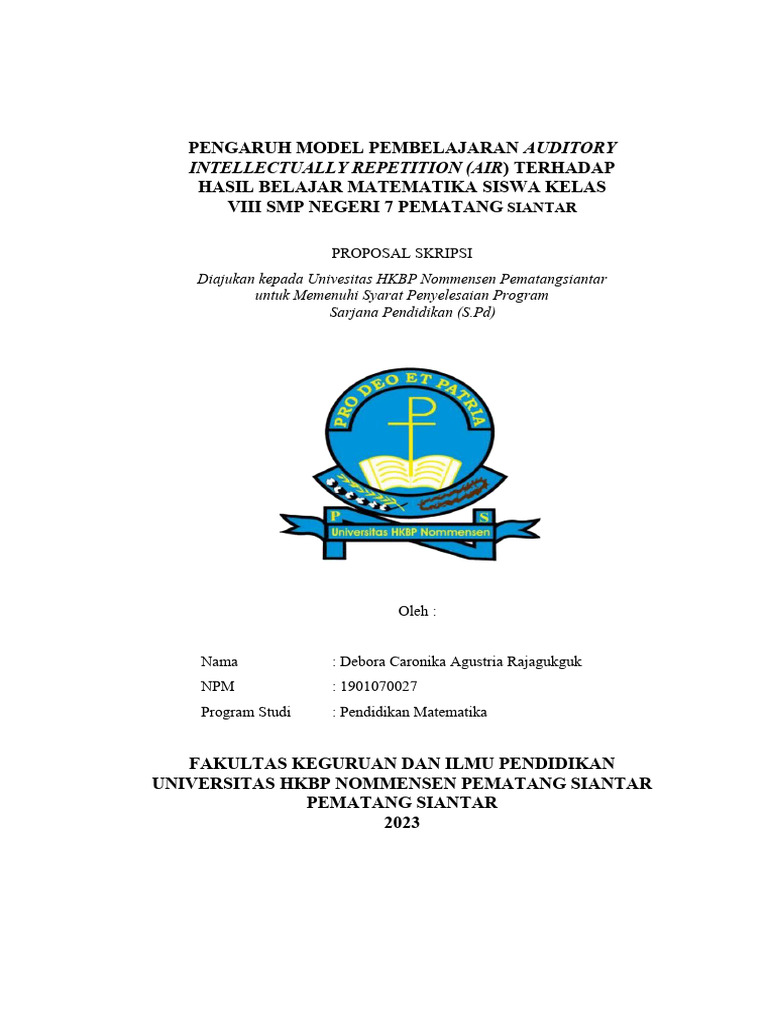 Proposal Benar Debora | PDF