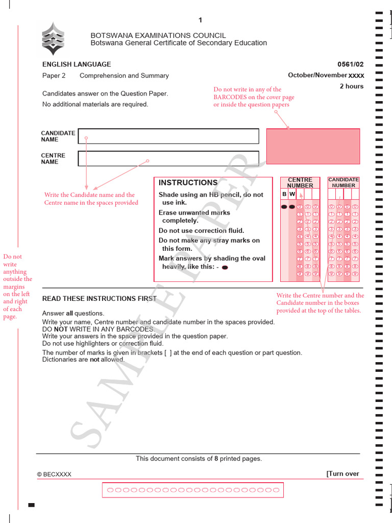 Sample E-Marking Paper2 | PDF