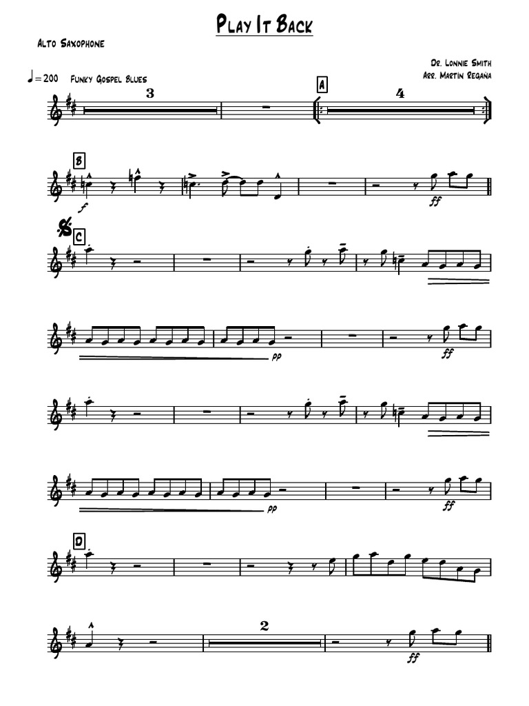 PlayItBack Alto Saxophone | PDF