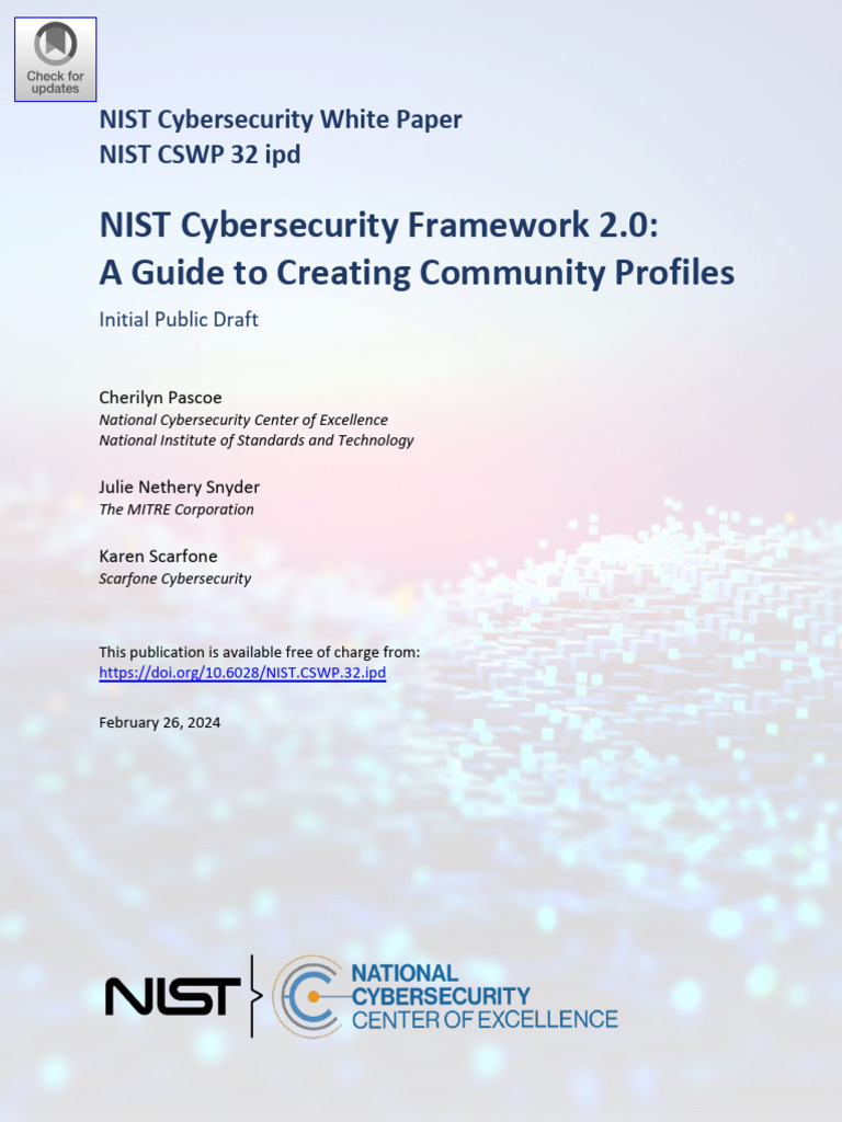 NIST.CSWP.32.ipd | PDF | National Institute Of Standards And Technology