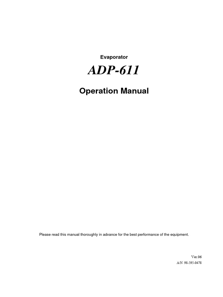 ADP-611 Operation Manual Ver06 | PDF | Ac Power Plugs And Sockets ...