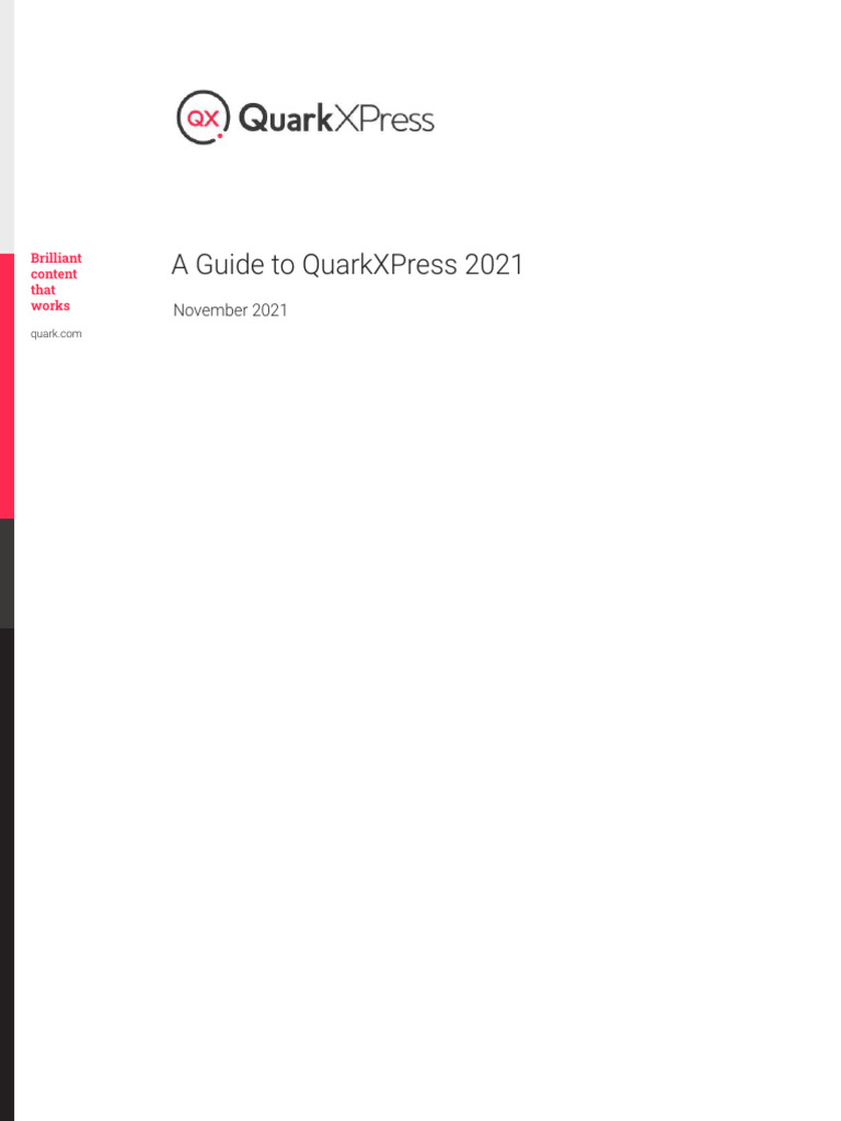 A Guide To QuarkXPress - 2021 | PDF | Software | Text