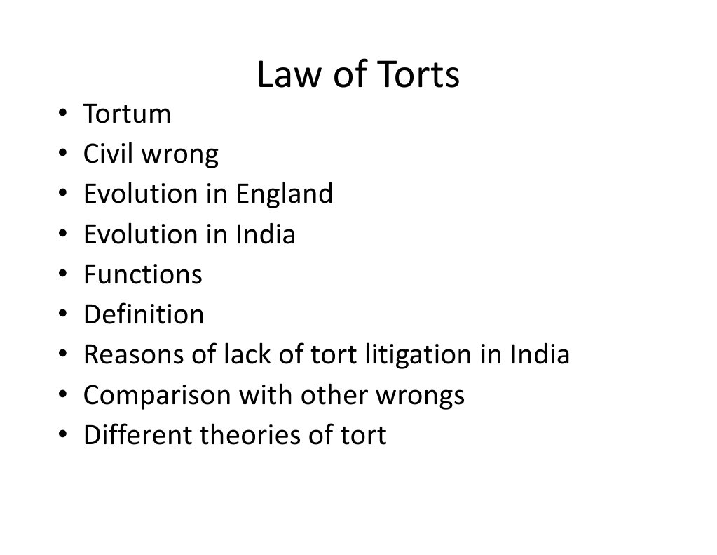 Law of Torts Slides | Download Free PDF | Damages | Negligence Law of Torts Slides | Download Free PDF | Damages | Negligence
