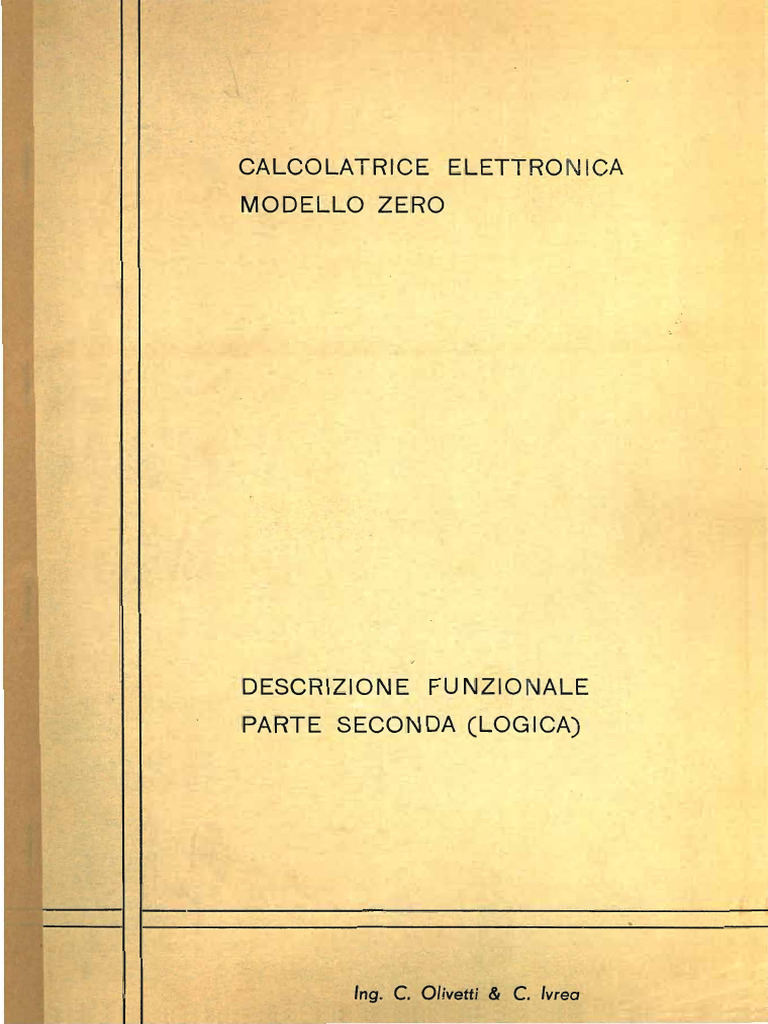 Olivetti Zero - Manual Vol 2 1957 | PDF